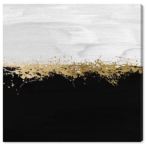 The Oliver Gal Artist Co. Abstract Wall Art Canvas Prints 'Halfway in Black and White' Home Décor, 20 in x 20