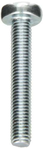 Small Parts Steel Machine Screw, Zinc Plated Finish, Pan Head, Phillips Drive, Meets DIN 7985, 80mm Length, Fully Threaded, M5-0.8 Metric Coarse Threads (Pack of 5)