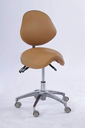 Deluex Dental Mobile Chair Saddle Doctor's Stool Micro Fiber Leather Dentist Chair New