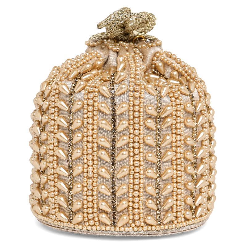 Aheli Indian Potli Bags Gift for Women Evening Bag Clutch Ethnic Bride Purse with Drawstring