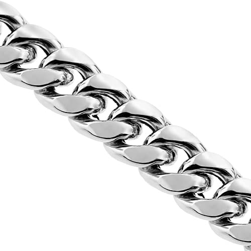 6MM Miami Cuban Chain Rope Necklace 16" 18" 20" - White Gold (20)