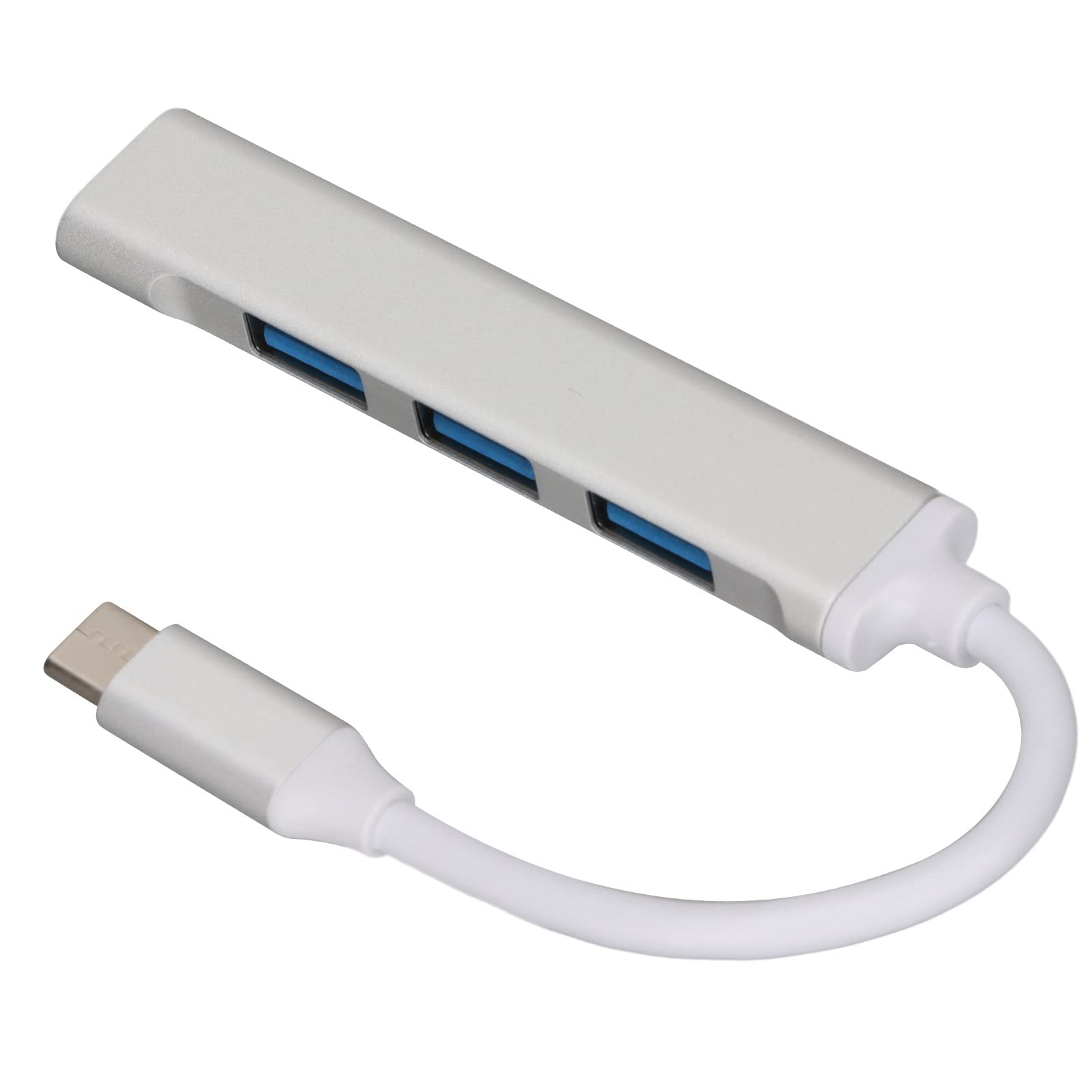 ASHATA USB C Hub, 4 in 1USB C to USB with 1 USB3.0 3 USB2.0 Ports, Mini Portable USB C Hub Adapter, for Laptop, Mouse, Keyboard, Hard Disk, Mobile Phone, Tablet(Silver)