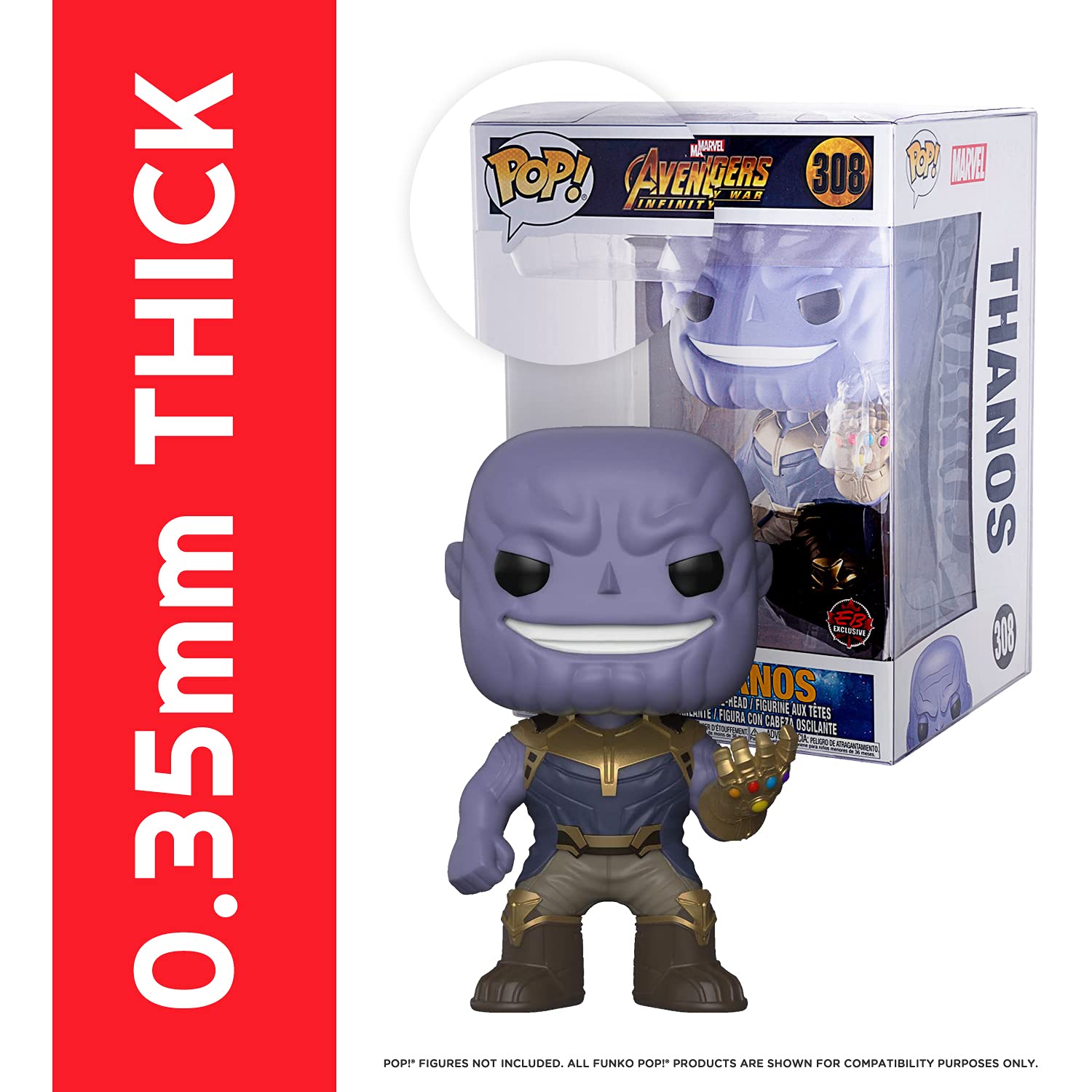 EVORETRO Pop Protector 10 inch for Funko Pop 10 inch Figures - 10 Pack - 0.35 mm Clear Thick PET Plastic Box Case Protector, Anti-Scratch, Stackable Display Case, Will Last for Years to Come