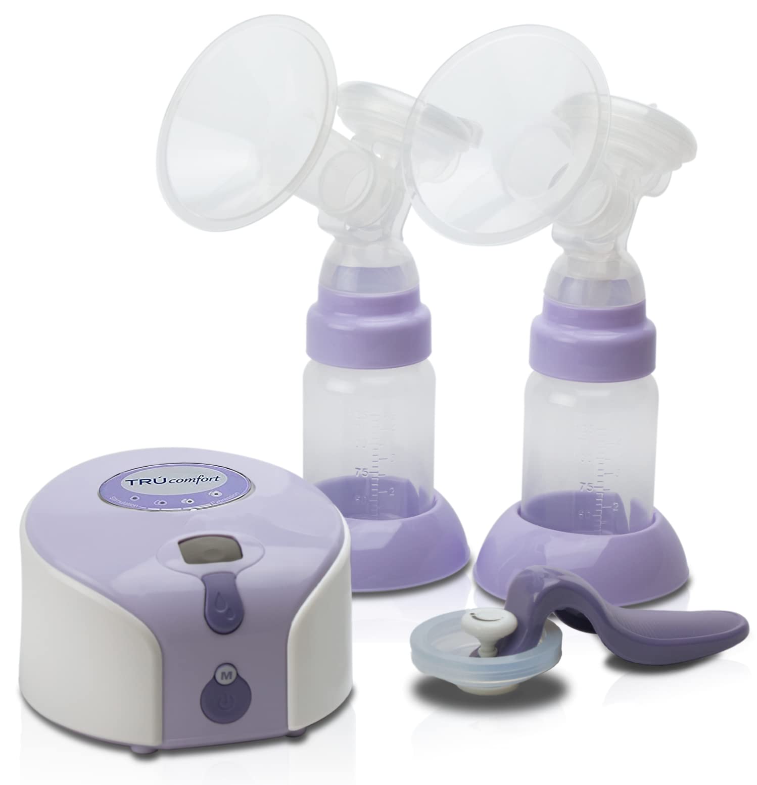 Roscoe Medical ROS-DBEL Viverity Trucomfort Double Electric Breast Pump with Collection Combo Kit, 4 Preset Speeds, 7 Suction Strengths