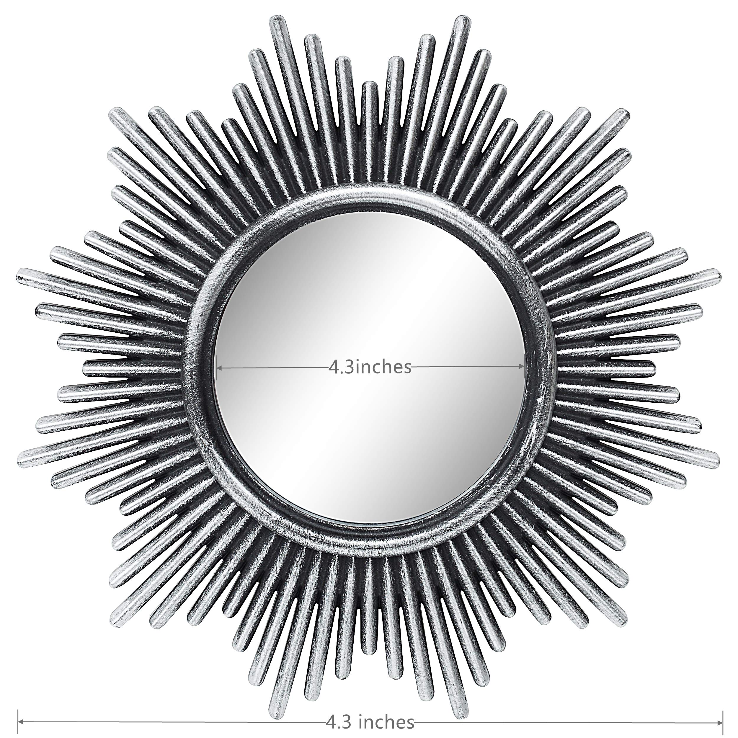 Kelly Miller Small Round Mirrors for Wall Decor Set of 3 - Great Home Accessories for Bedroom, Living Room & Dinning Room (M014)