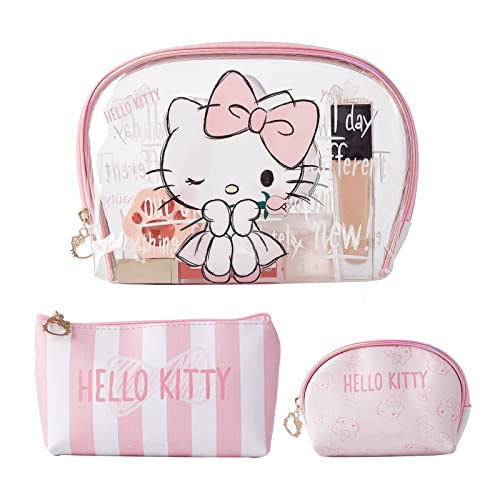 AmBealla Cosmetic Big Makeup Bag Cosmetic Bag Travel Carrying Case Kitty Cat Toiletry Bag Lady Gift Christmas