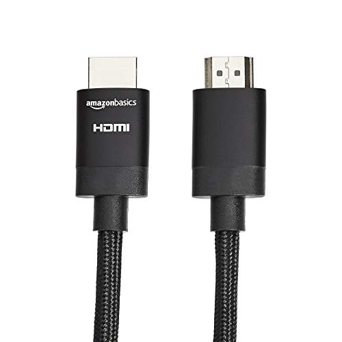 Amazon Basics Premium-Certified Braided HDMI Cable (18Gpbs, 4K/60Hz) - 10 Feet, Black