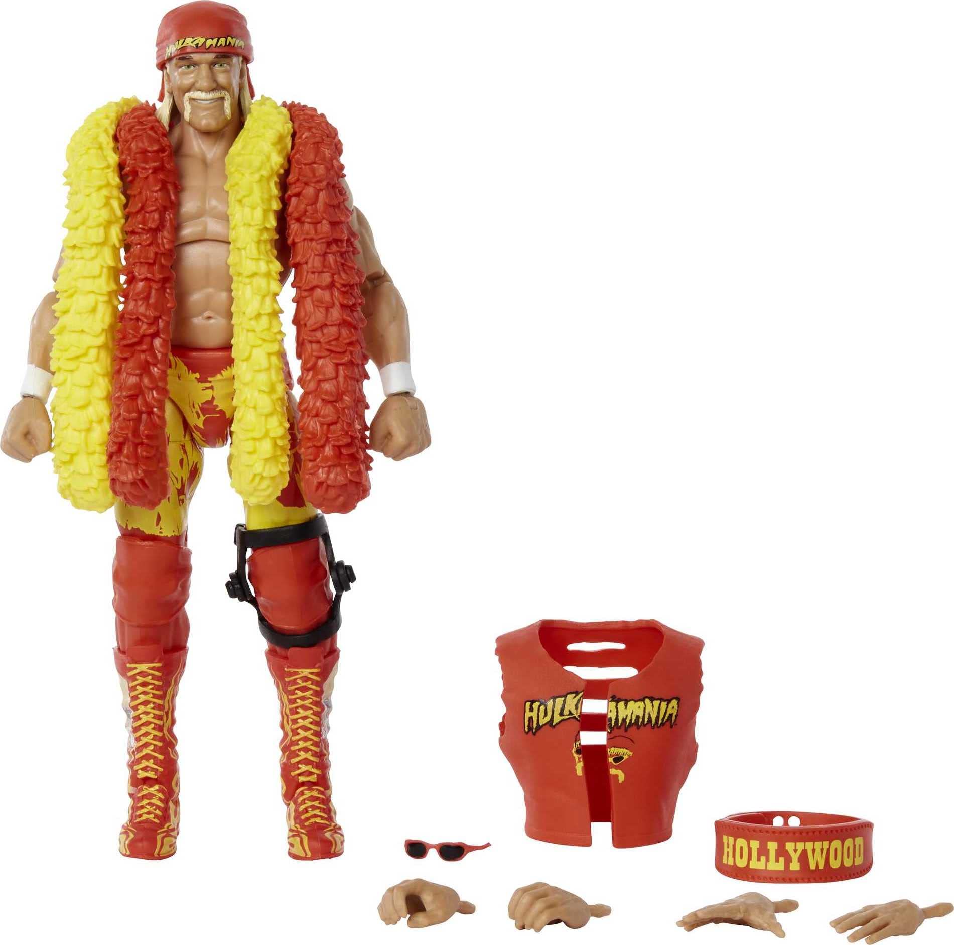 WWE Elite Collection Action Figure Hulk Hogan 6-inch Posable Collectible for WWE Fans Ages 8 Years Old & Up