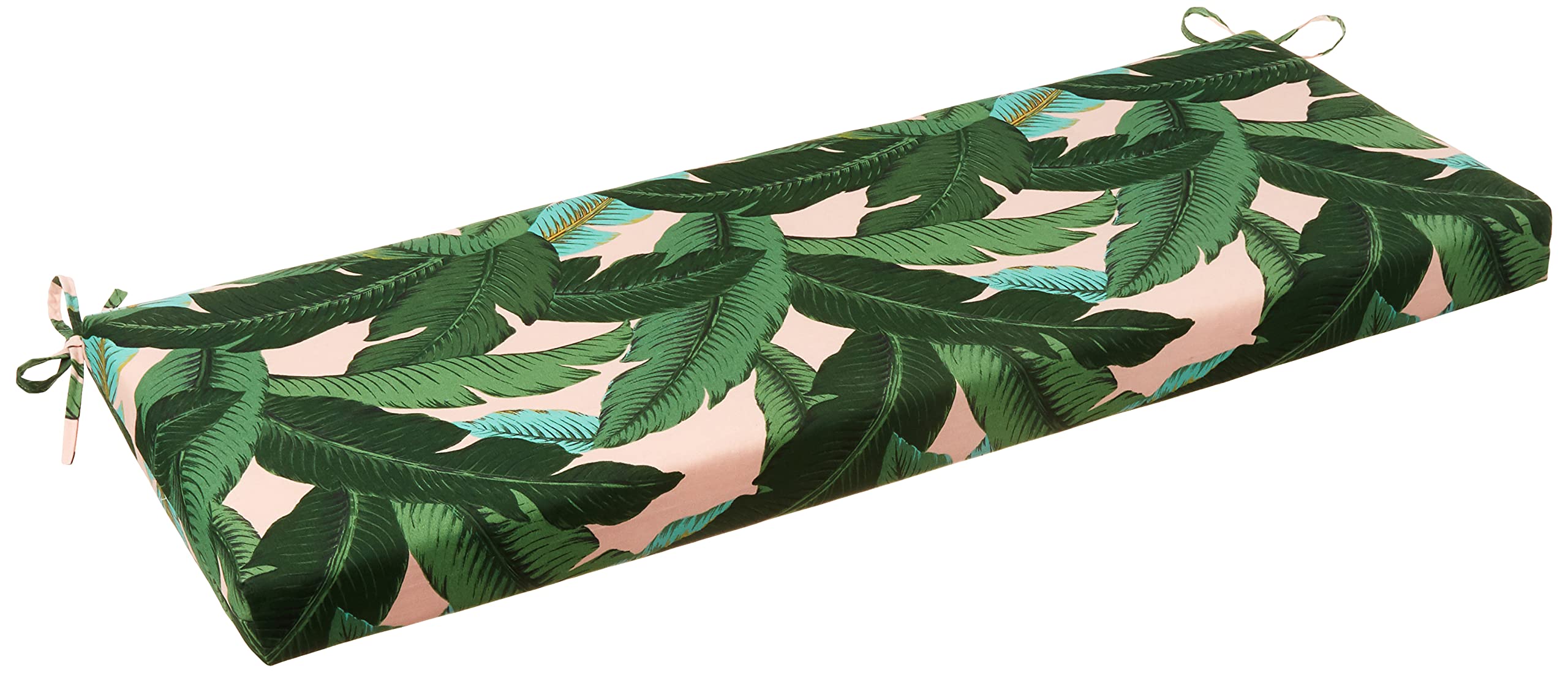 Pillow Perfect Outdoor/Indoor Swaying Palms Capri Bench/Swing Cushion, 1 Count (Pack of 1), Green