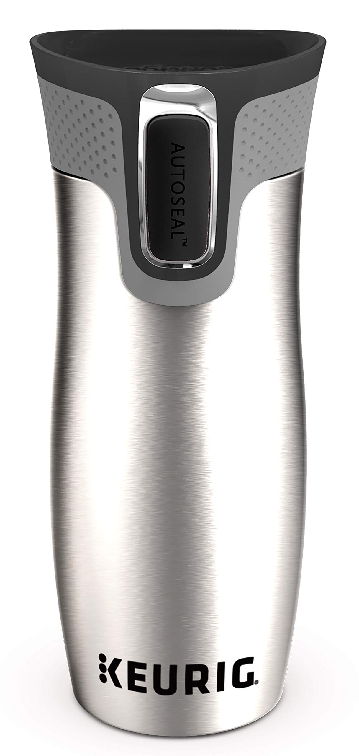 Keurig K-Duo Special Edition Coffee Maker, Single Serve and 12-Cup Drip Coffee Brewer, Silver & Contigo Autoseal Coffee Travel Mug, West Loop Vacuum Insulated with Easy-Clean Lid, 14 Oz, Silver