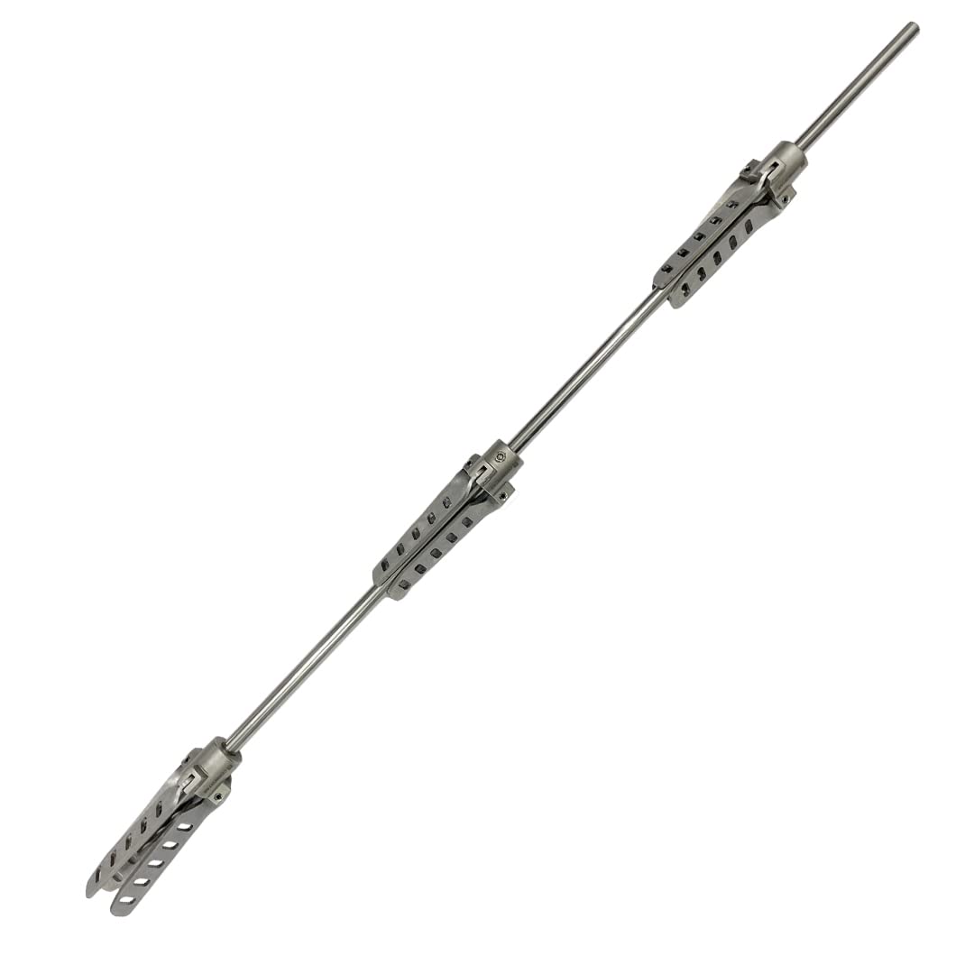 Cosmostar Stainless Steel Mixing Expandable Blade 55 Gallon Paint Mixer Stirring Propeller Tools for Paint Epoxy, Resin, Silicone Stirrer Paddle with ⌀0.47” Shaft Rod, Expandable ⌀ 10 in. (3 Blades)