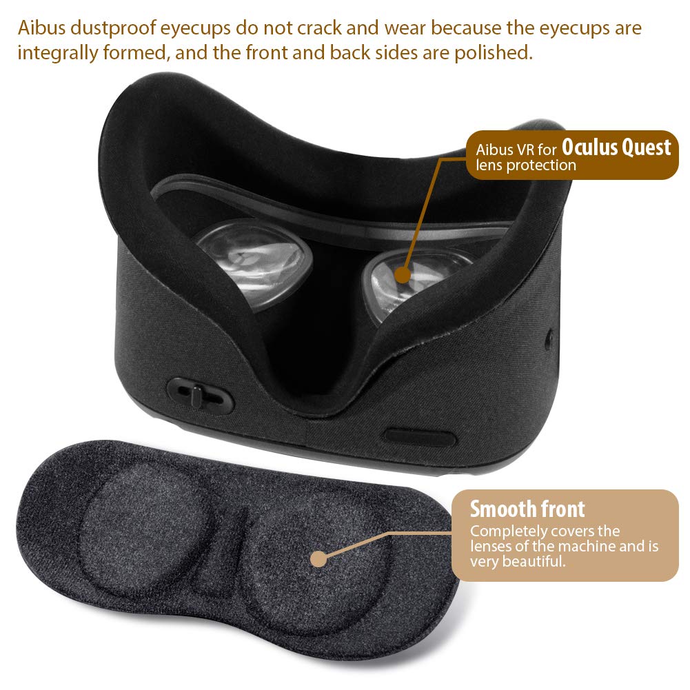 Aibus Lens Protect Cover for Oculus Go, dust-Proof&Scratch-Resistant for Oculus Go (Black)