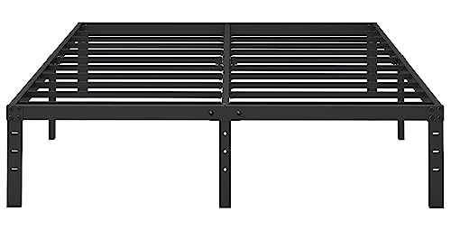 YUSENHEEI 14 Inch Full Size Bed Frame, No Box Spring Needed, Heavy Duty Metal Platform Bed Frame with Large Underbed Storage Space, Noise Free, Easy Assembly, Black