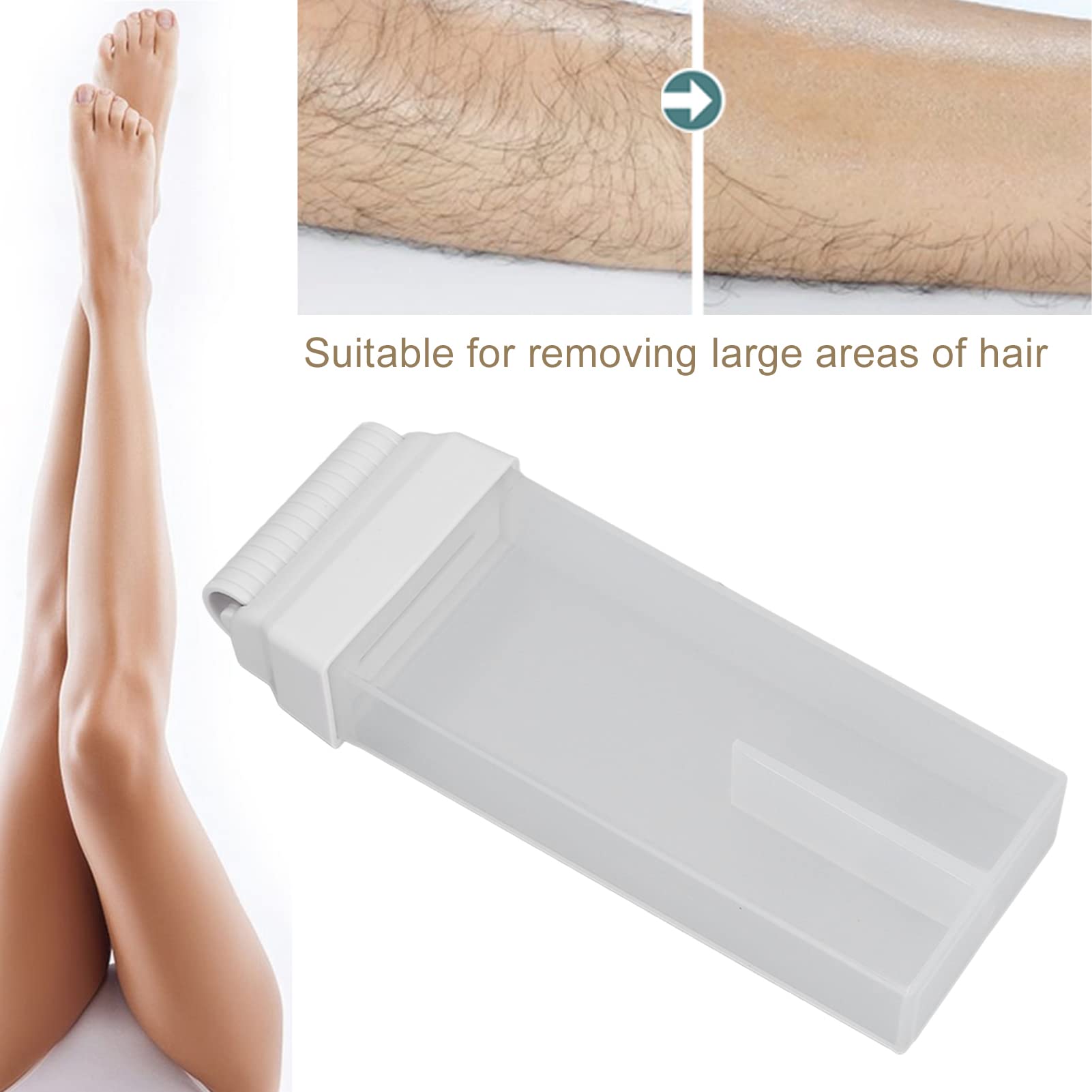Depilatory Wax Roller Bottle, Refillable Depilatory Wax Container Portable Firm Sturdy High Sealing Empty Hair Removal Wax Bottle for Home Beauty Salon Wax Roller Kit