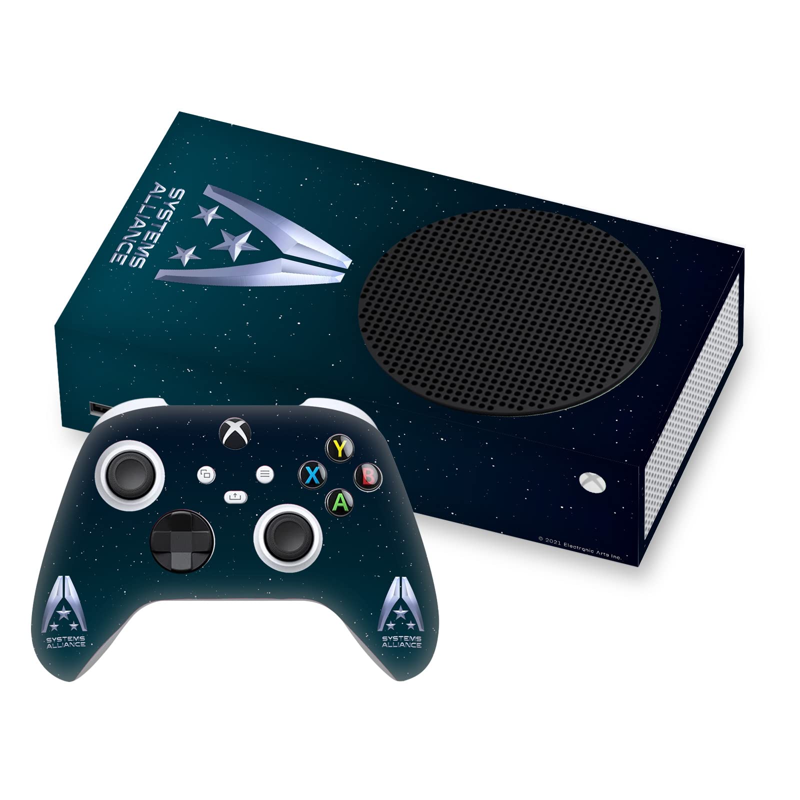 Head Case Designs Officially Licensed EA Bioware Mass Effect Systems Alliance Logo Graphics Vinyl Sticker Gaming Skin Decal Cover Compatible With Xbox Series S Console and Controller Bundle
