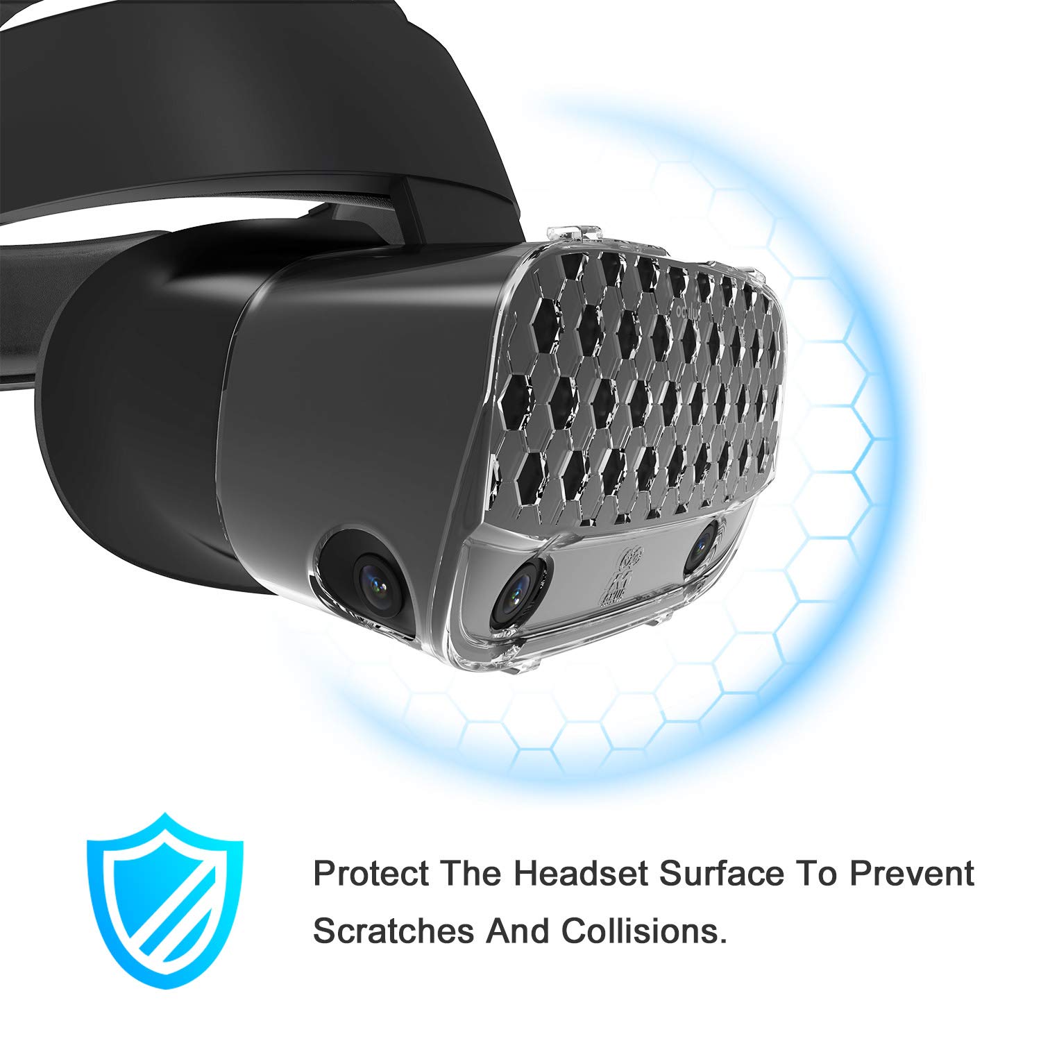 AMVR VR Headset Cover Protective Shell for Oculus Rift S Headset Accessories, Preventing Collisions and Scratches (Transparent)
