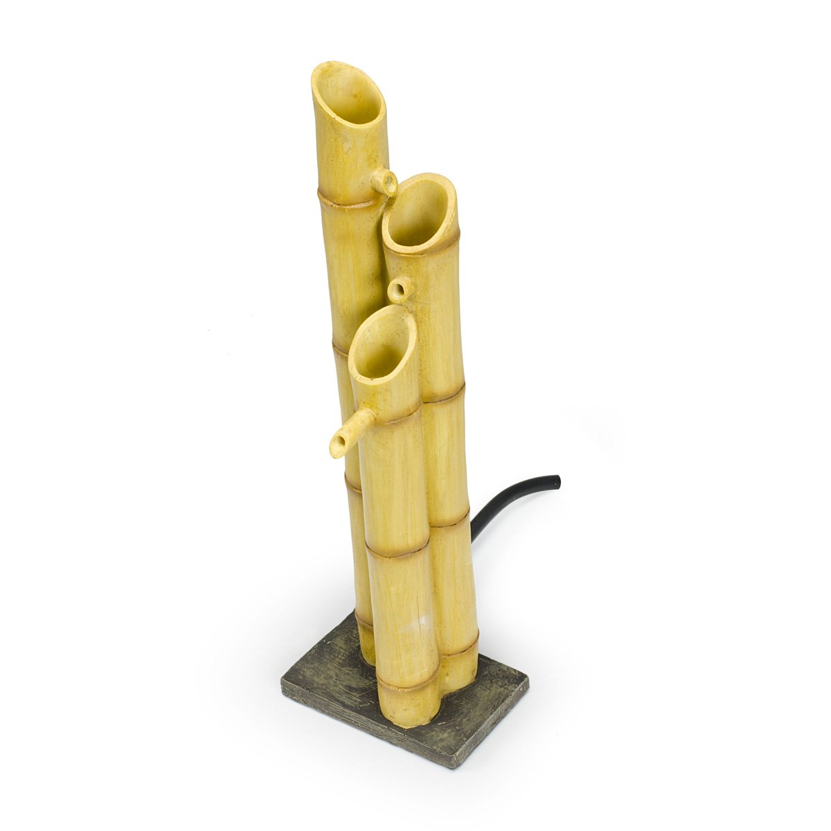 Aquascape 78307 Pouring Three-Tier Bamboo Pond and Garden Water Fountain, Yellow