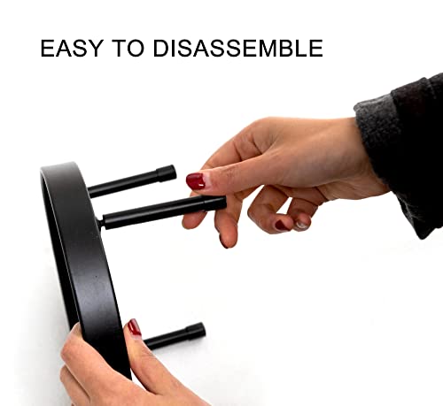 Defined Deco Black Metal Pedestal Stand,Set of 2 Stackable Cake Stand,Food Display Riser,Cupcake Stands Display,Dessert Display Plate Serving Tray for Baby Shower Wedding Birthday Party.