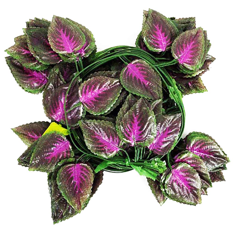 Heave Artificial Ivy Plants Vine Hanging Garland Decorative Wall Hanging Fake Ivy Leaves Artificial Plants for Indoor Outside Home Garden Party Decor Purple