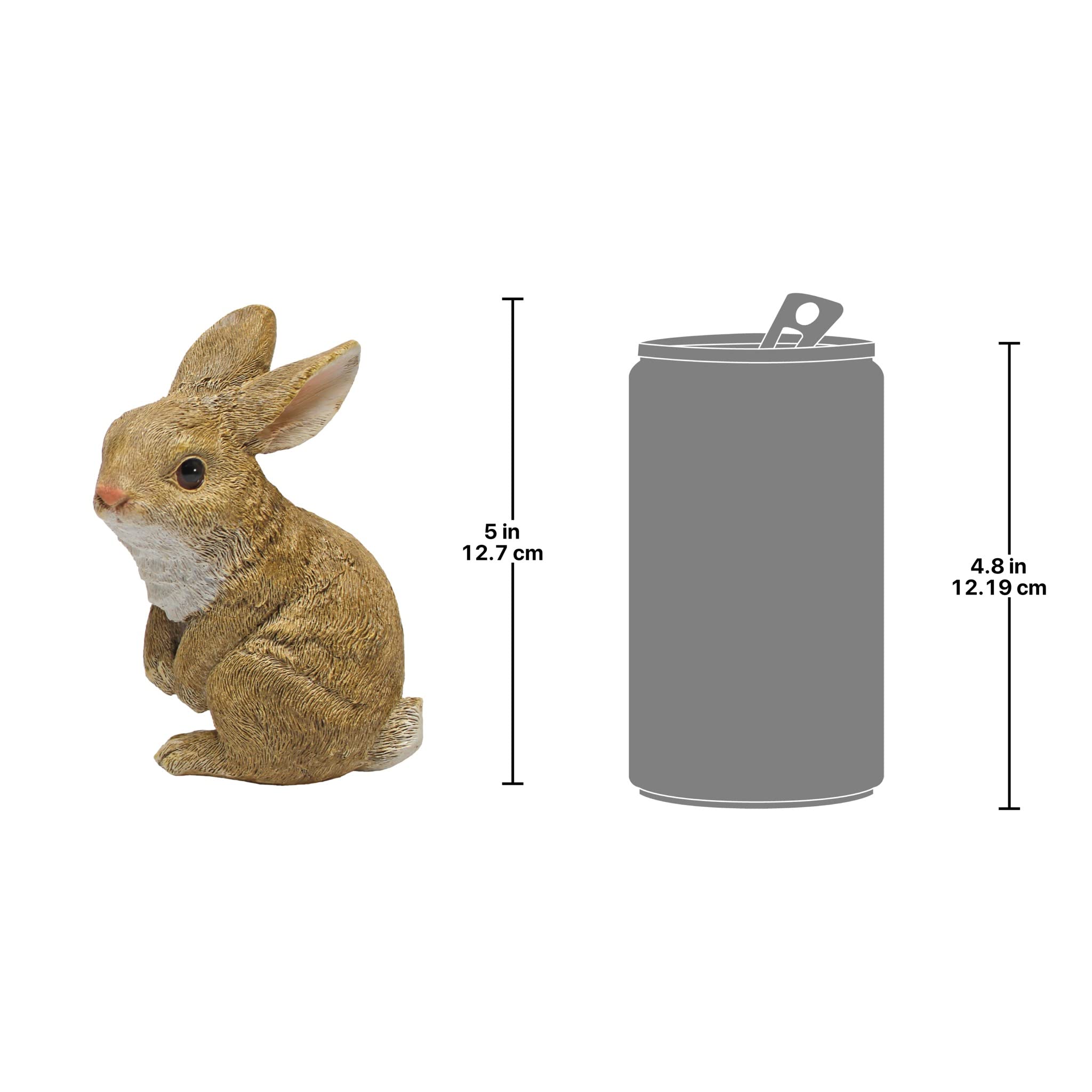Design Toscano QM200802 The Bunny Den Garden Sitting Rabbit Statue, Full Color