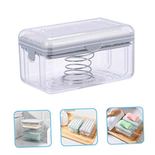 Alipis Box soap Box bar soap Dish soap Dispenser Bag Kitchen soap Dispenser soap bar Holder soap Tray Laundry soap containers Plastic Container pp Multifunction Suitcase Travel