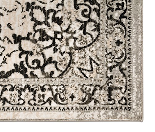 Well Woven Amba Sultana Traditional Distressed Oriental Grey Area Rug 7'10" x 9'10"