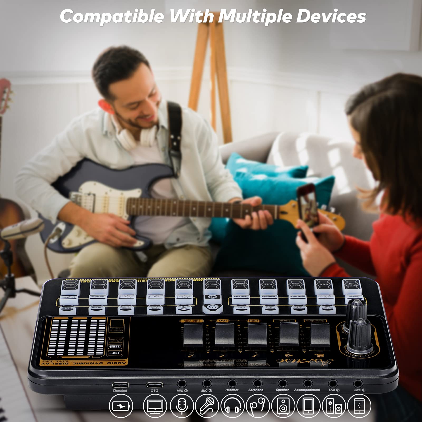 Asmuse Podcast Equipment Bundle, BM800 Condenser Podcast Microphone Bundle Kit with Live Sound Card, Streaming Audio Mixer Studio All-in-one Beginner Podcast Package for Recording YouTube TikTok