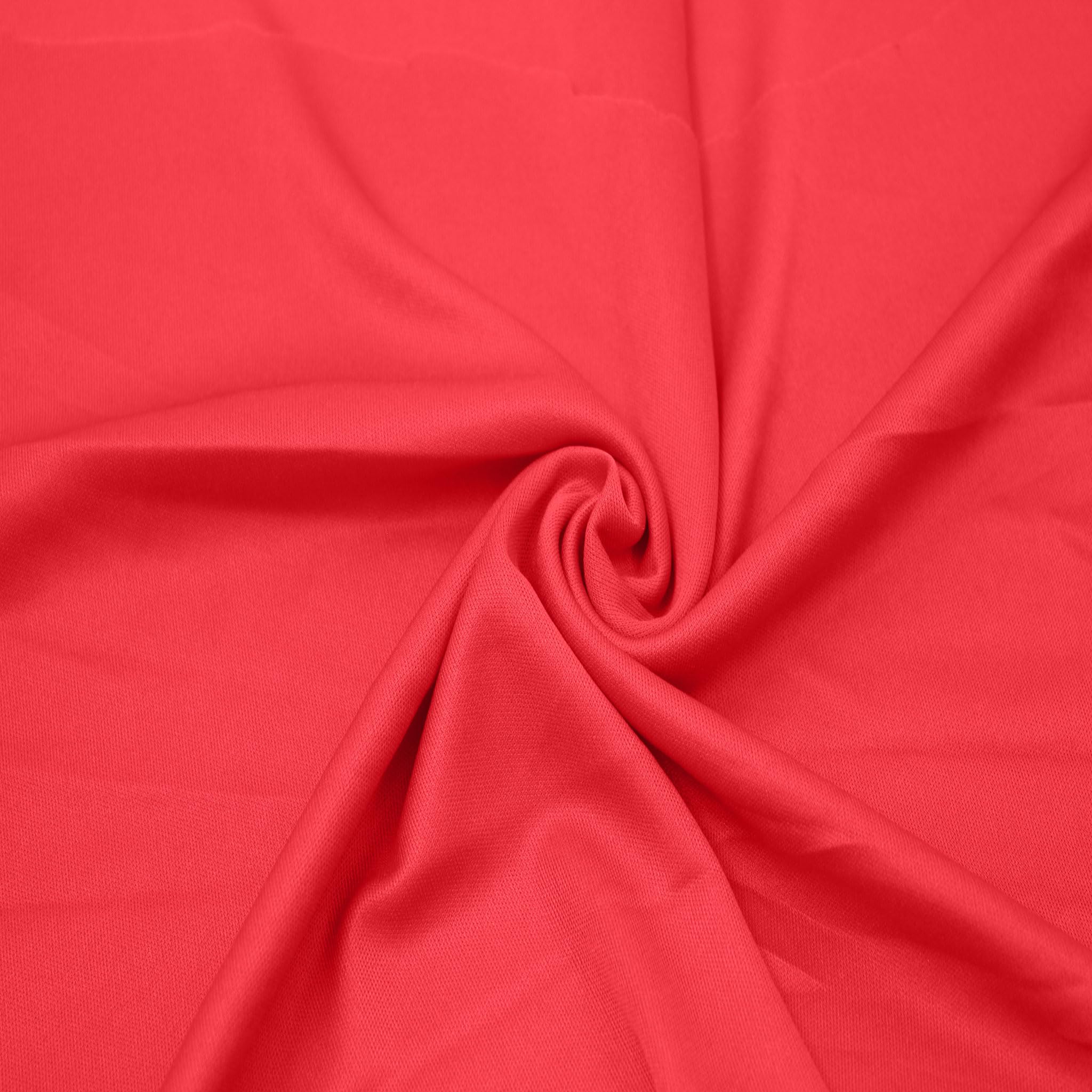 Texco Inc 60" Wide 100% Polyester Interlock Lining β Lightweight Knit Fabric by The Yard for Apparel, Clothing, Draperies, School Projects, Party Decorations, and DIY, Red #178 1 Yard