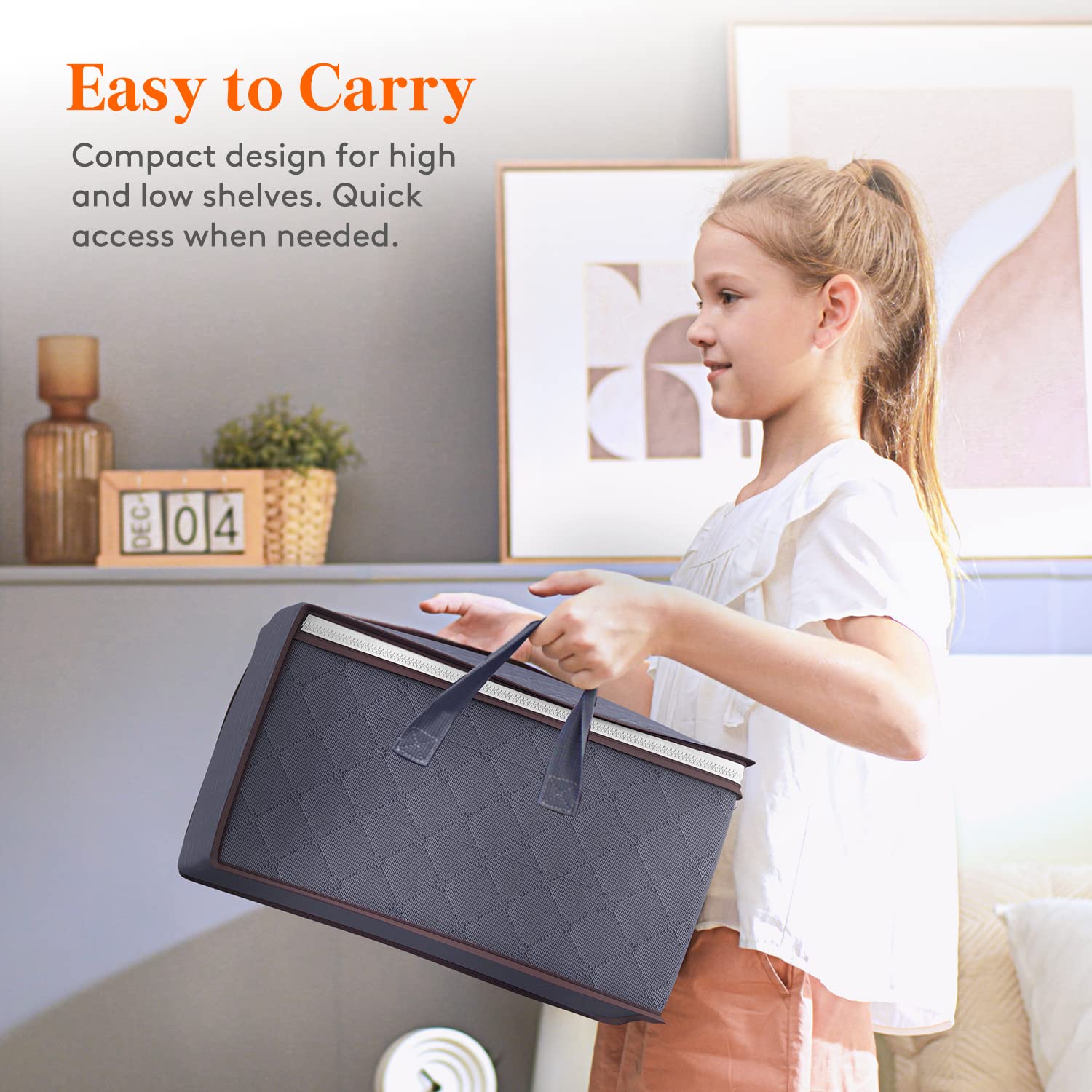 Lifewit 3 Pack 90L Clothes Storage Bag, Bundle with 3 Pack 35L Clothes Storage Bag, Grey