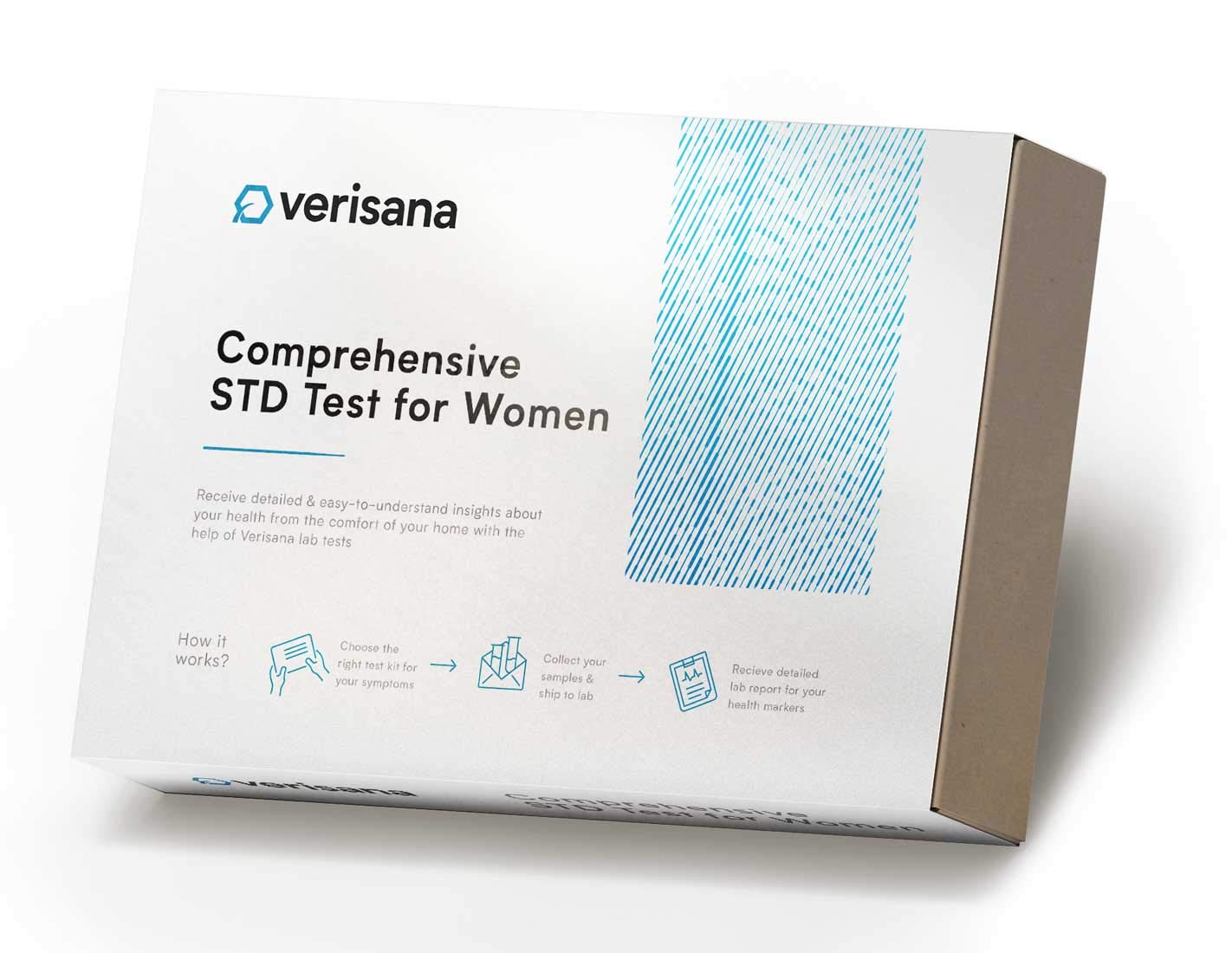 Comprehensive STD Test for Women – Check for HIV, Hepatitis C, Syphilis, Herpes Simplex Type 2, Chlamydia, Gonorrhea, Trichomoniasis – Verisana