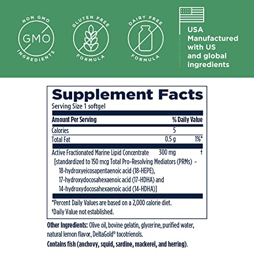Designs for Health SPM Supreme - 3 Specialized Pro-Resolving Mediators from Fish Oil - Omega 3 Fatty Acids Supplement, SPM Fish Oil (60 Softgels)
