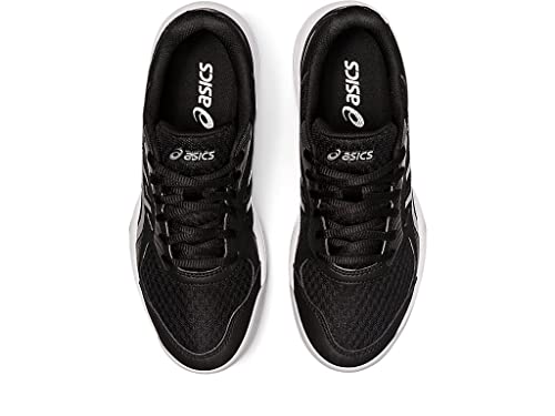 ASICS Women's Upcourt 5 Volleyball Shoes, 8, Black/Pure Silver