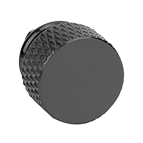 Computer Case Thumb Screws, Hand Tighten Screws Knurled Aluminum Alloy 20PCS/Set for Repair Mounting for Manual Operation(Black)