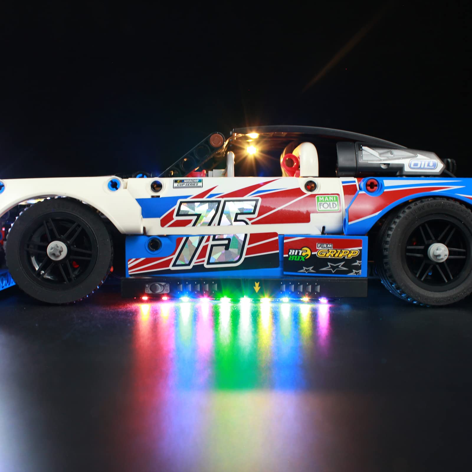 ANGFJ Led Lighting Kit for Lego Lego 42153 Technic NASCAR Next Gen Chevrolet Camaro ZL1 Model Car Light Sets (Not Include Lego Set)