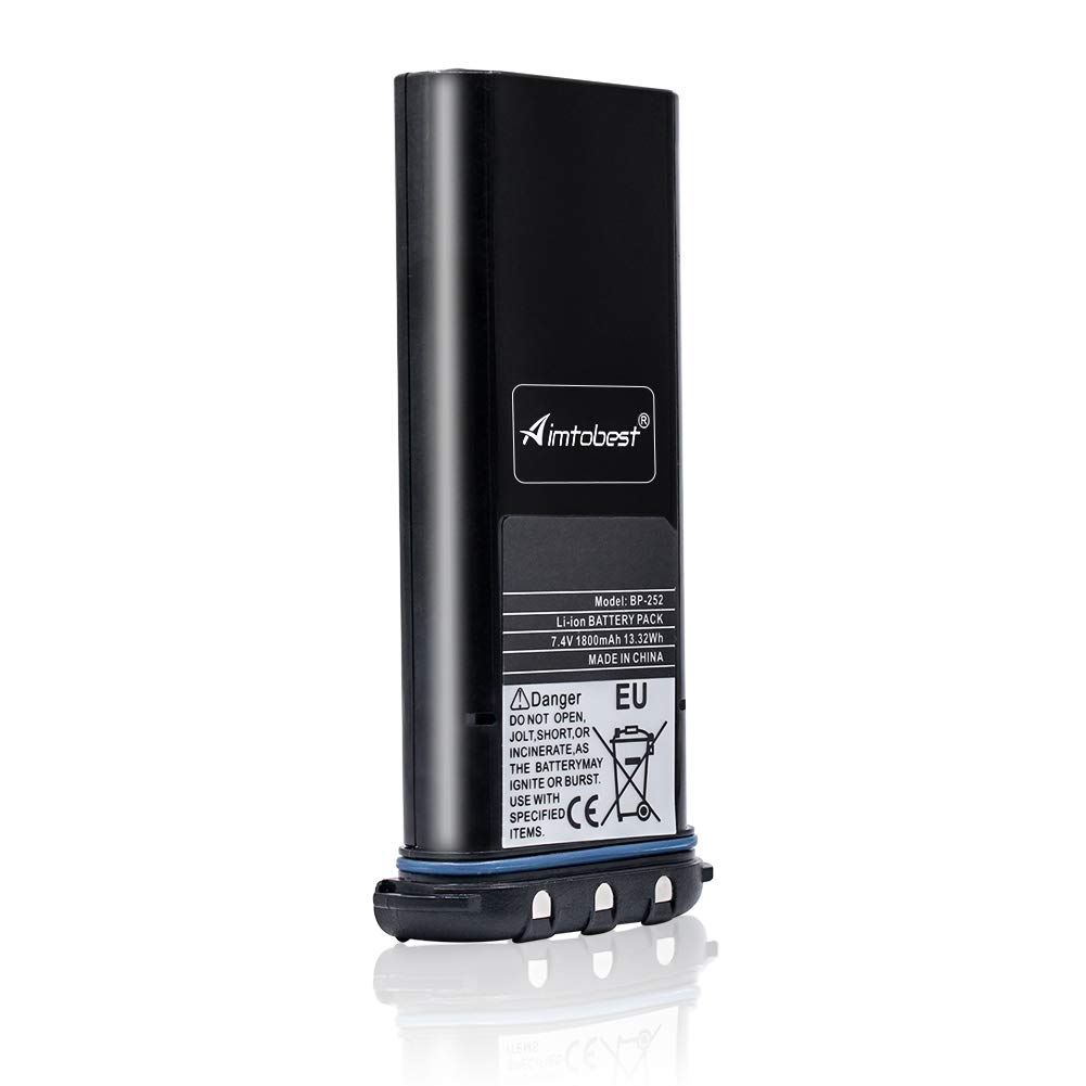 Aimtobest BP252 BP-252 1800mAh Li-ion Battery Compatible for ICOM IC-M34 IC-M36 M34 M36 Portable Radios