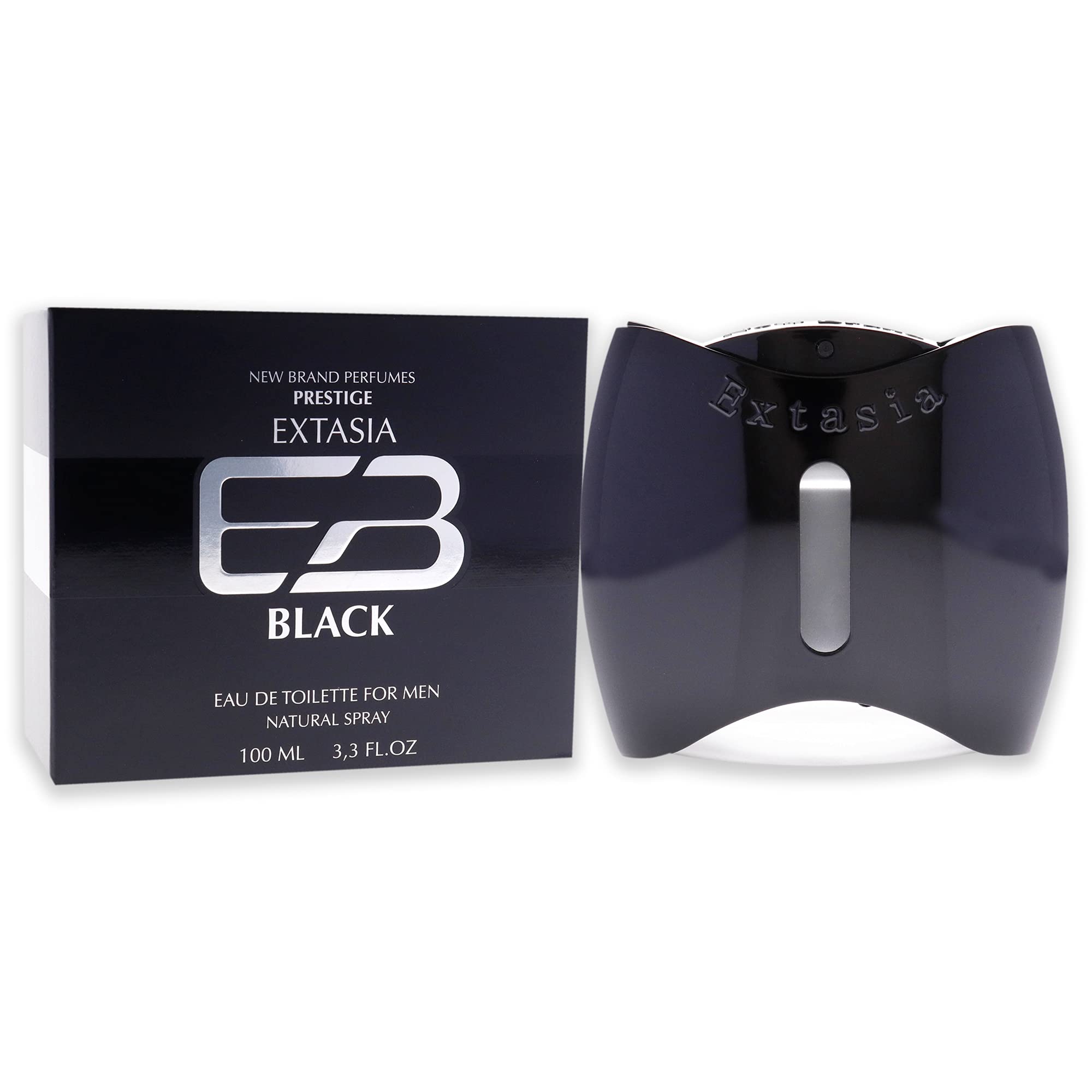 New Brand Perfumes New Brand Extasia Black EDT Spray Men 3.4 oz