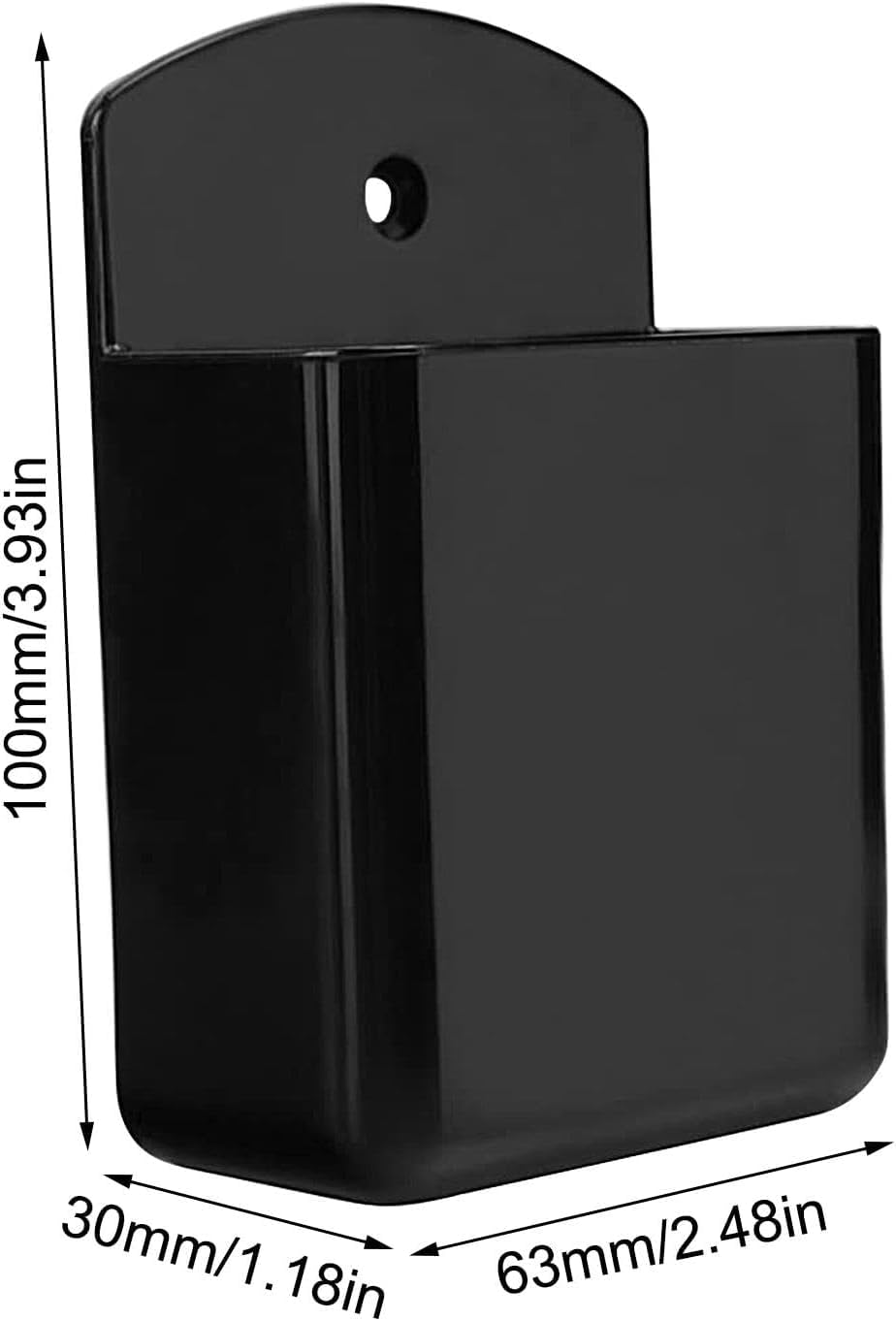 Black Remote storage box TV Remote Holder Wall Mounted Remote Control Organiser Wall Remote Adhesive Mount,Remote Container, Home Storage And Organization Box for Storing Remote Control, Cell Phone