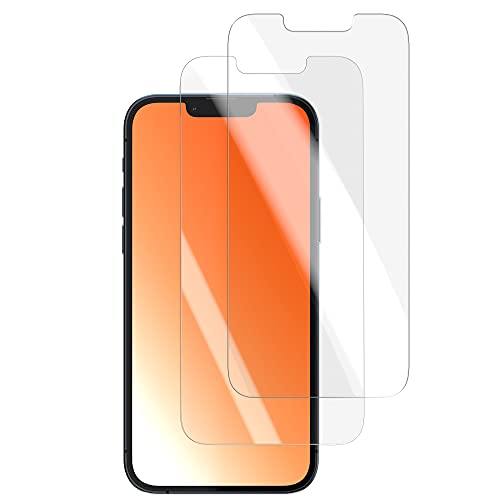 Amazon Basics Smartphone Tempered Glass Screen Protector for iPhone 13 Pro Max, 2-Pack, 7" L x 3.62" W