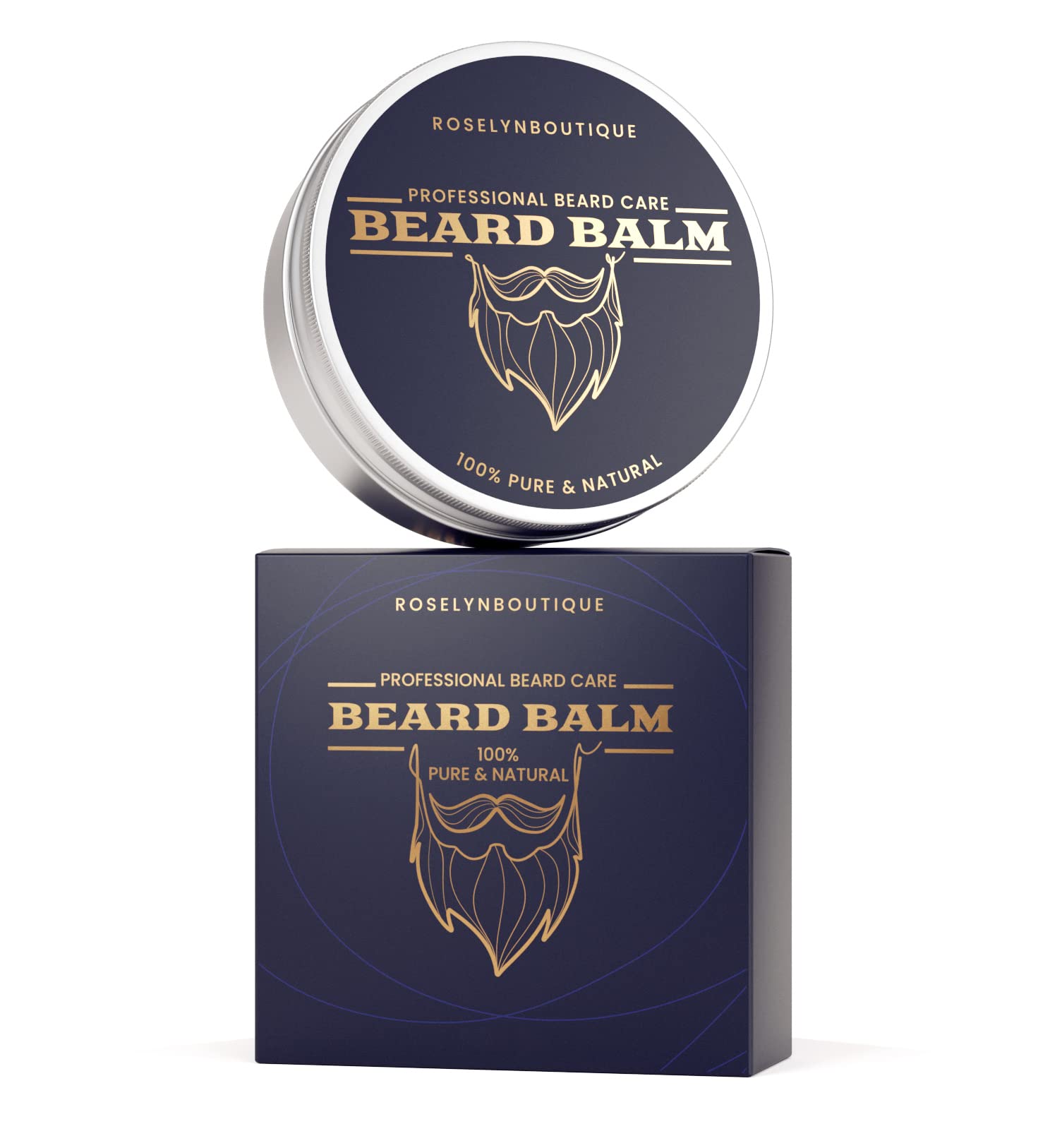 Beard Balm for Men Leave-in Conditioner Strengthen & Soften Beard with Pure Natural & Organic Ingredients - Sandal Wood Scent (2oz Beard Balm)