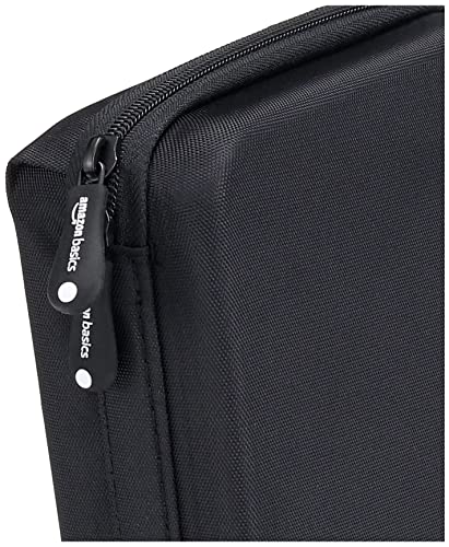 Amazon Basics Universal Travel Case Organizer for Small Electronics and Accessories, Solid, Black