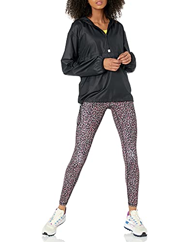 Amazon Essentials Women's Pullover Packable Windbreaker, Black, Large