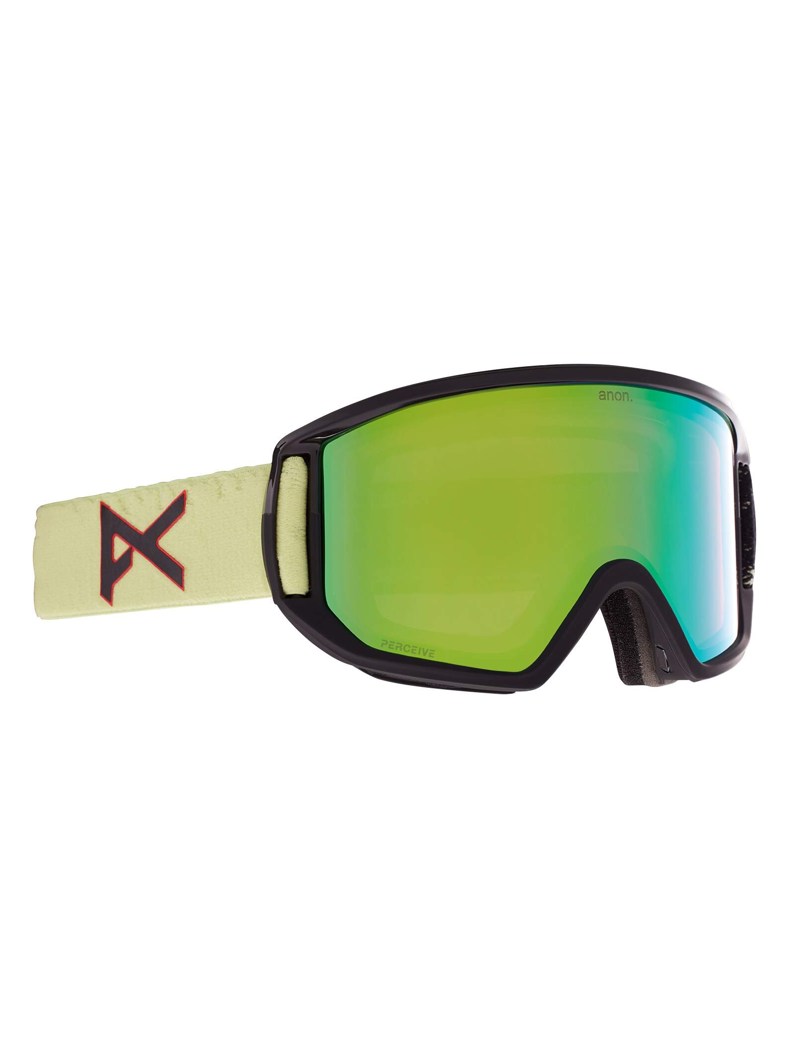 Anon Men's Relapse Goggle with Spare Lens and MFI Face Mask, Crazy Eyes Green/Perceive Variable Green