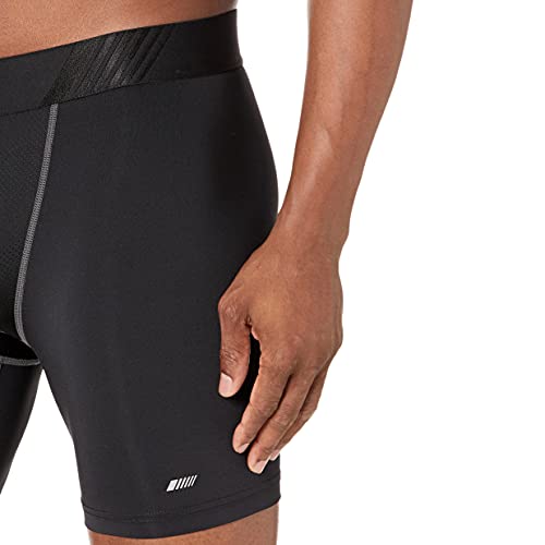 Amazon Essentials Men's Base Layer 6" Control Tech Short, Black, X-Large