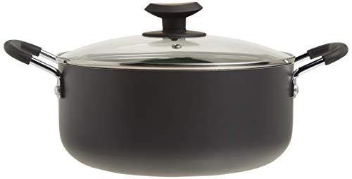 Gibson Home Eco-Friendly Hummington Forged Aluminum Non-Stick Ceramic Cookware with Soft Touch Bakelite Handle, 5-Quart Dutch Oven, Grey and Green