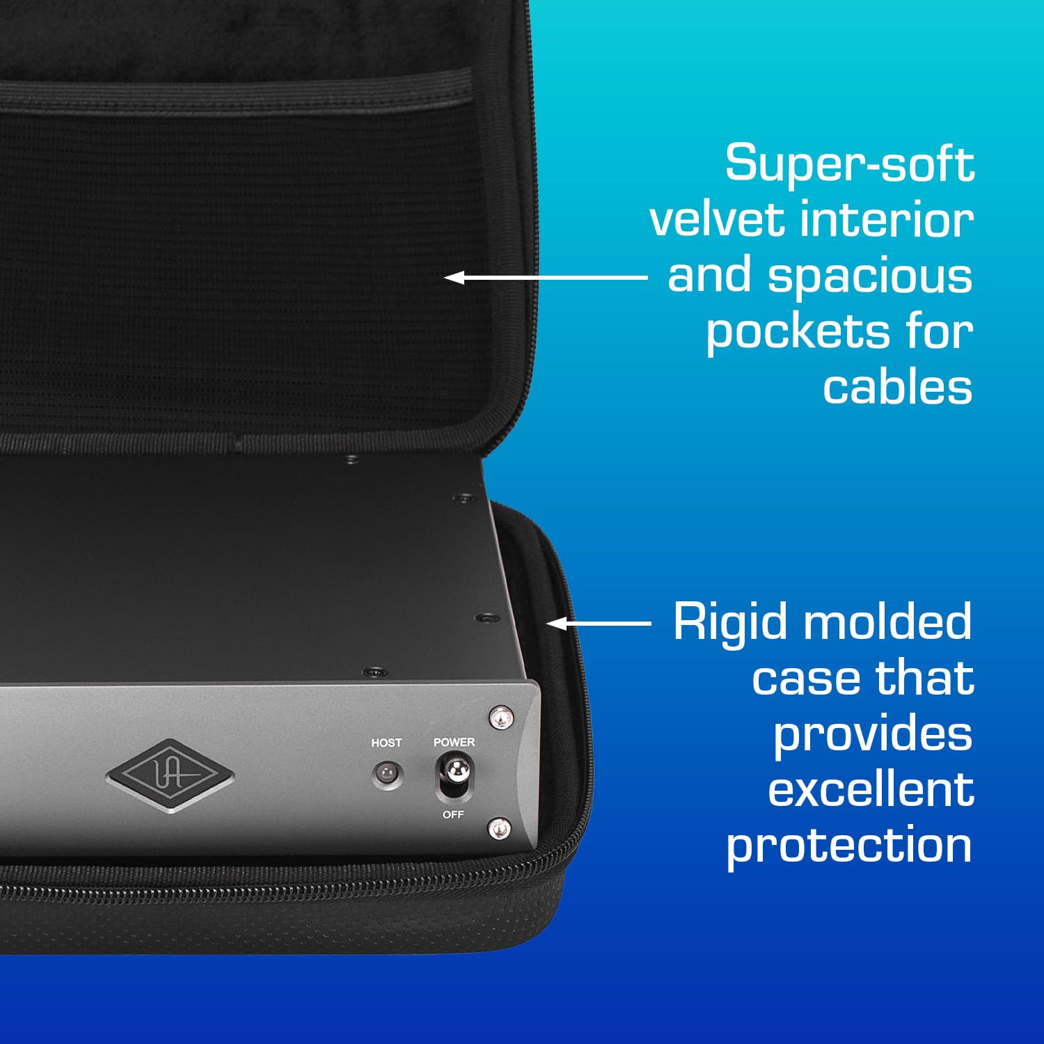ANALOG CASES Universal Audio UAD-2 Satellite Case - Custom-Fitted Compact GLIDE Case for Travel