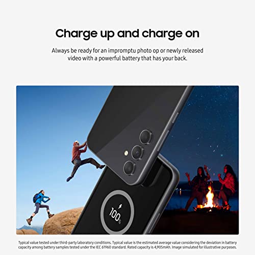 SAMSUNG Galaxy A54 5G A Series Cell Phone, Factory Unlocked Android Smartphone, 128GB w/ 6.4β Fluid Display Screen, Hi Res Camera, Long Battery Life, Refined Design, US Version, 2023, Awesome Black