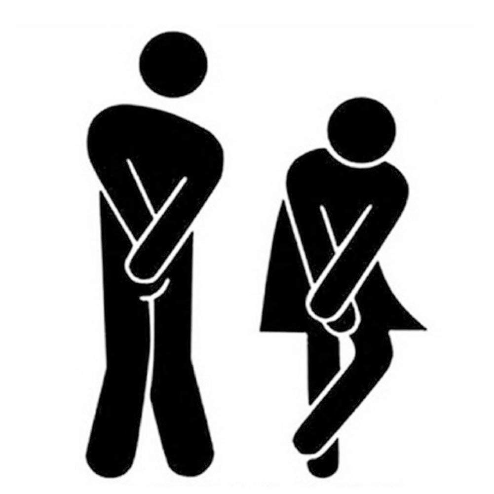 DIY Removable Man Woman Washroom Toilet Bathroom WC Sign, OYEFLY Door Accessories Wall Sticker Home Decor for Kids Living Room Home Decoration (Black)