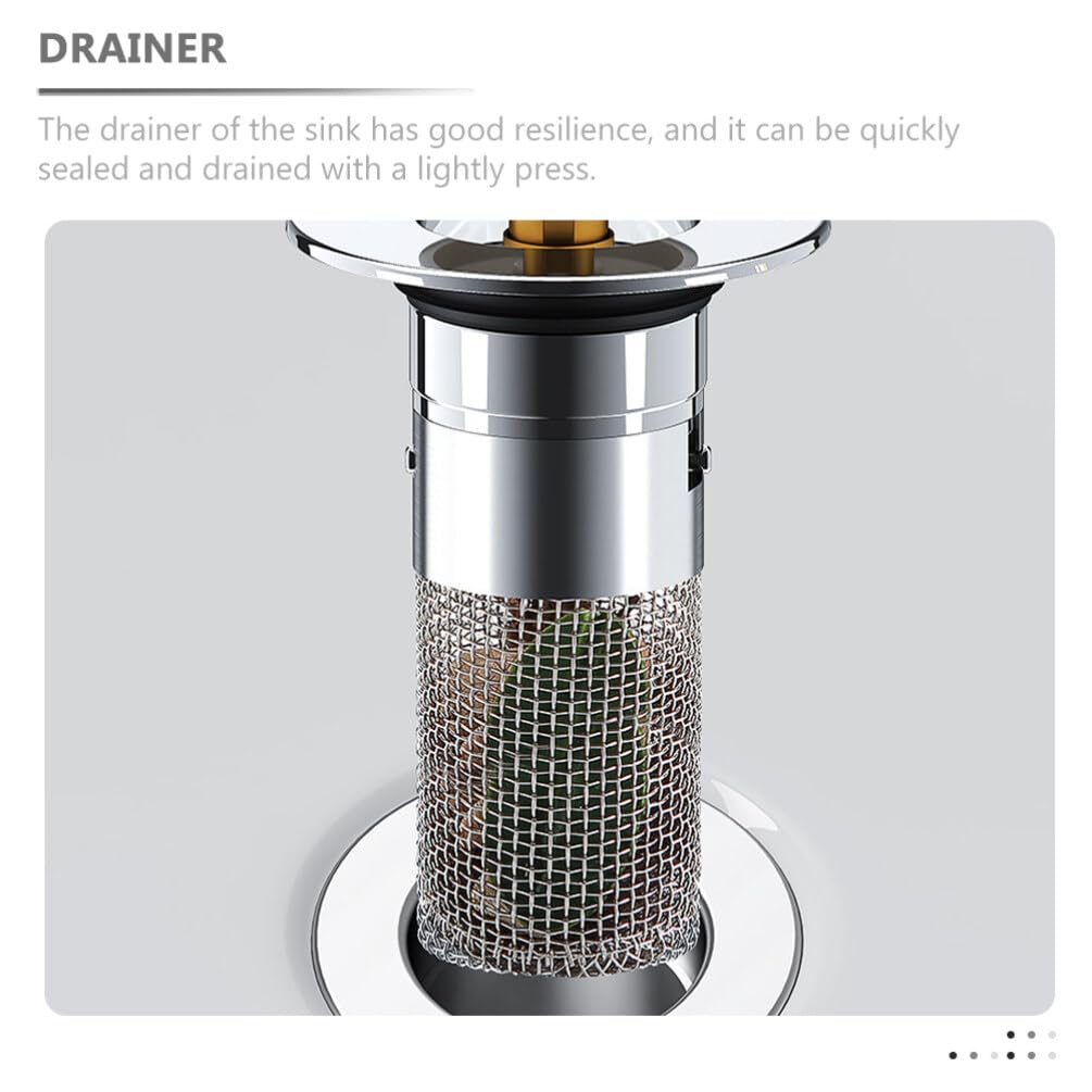 Kichvoe Wash Basin Drainer Sink Drain Plugs Kitchen Sink Drainer Plugs Bathroom Sink Stopper Sink Stopper Drainer Bathtub Cups Sink Hair Catcher Anti-blocking Substitute Brass Washbasin