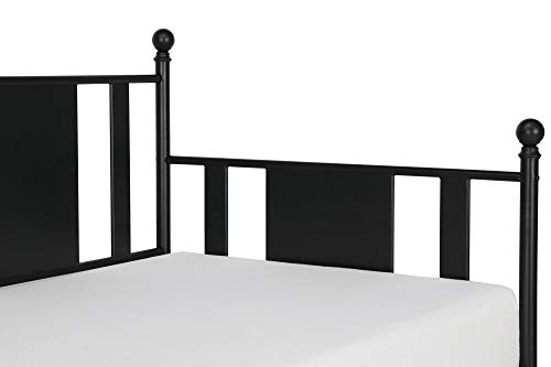 DHP Lavinia Metal Daybed with Trundle, Full Size Sofa Bed, Black