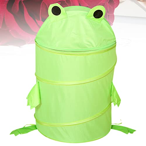 Cartoon Dirty Cloth Toys Bag: Laundry Hamper Bag Frog Laundry Basket Collapsible Fabric Laundry Clothes Bag Folding Washing Bin for Bathroom College Closet Behind Doors